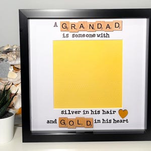 Grandad Photo Frame Fathers Day Scrabble Art Frame Gift for a Loved ...