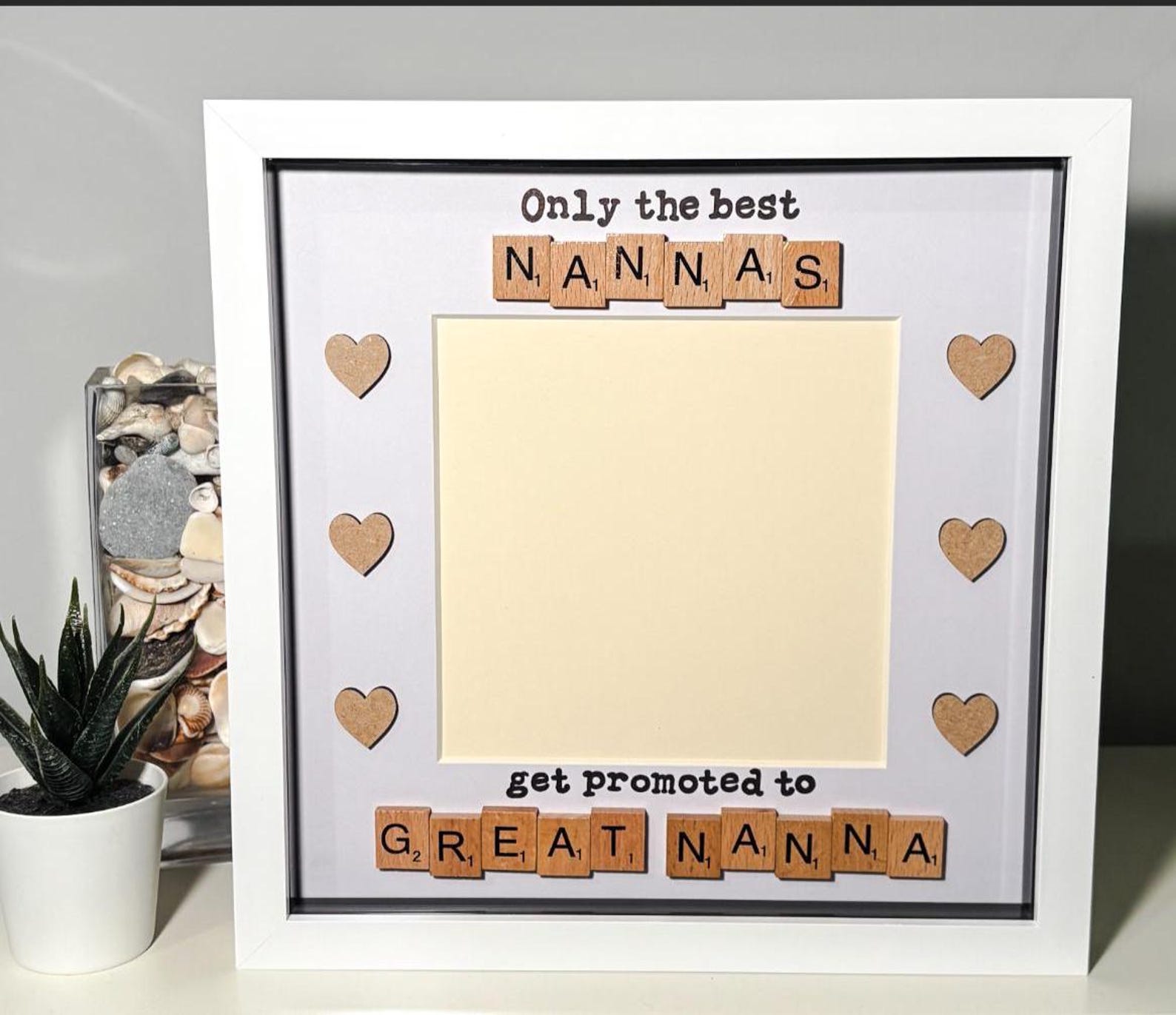 Promoted to Great Nanna Nana - Scrabble Art Photo Frame - Etsy UK