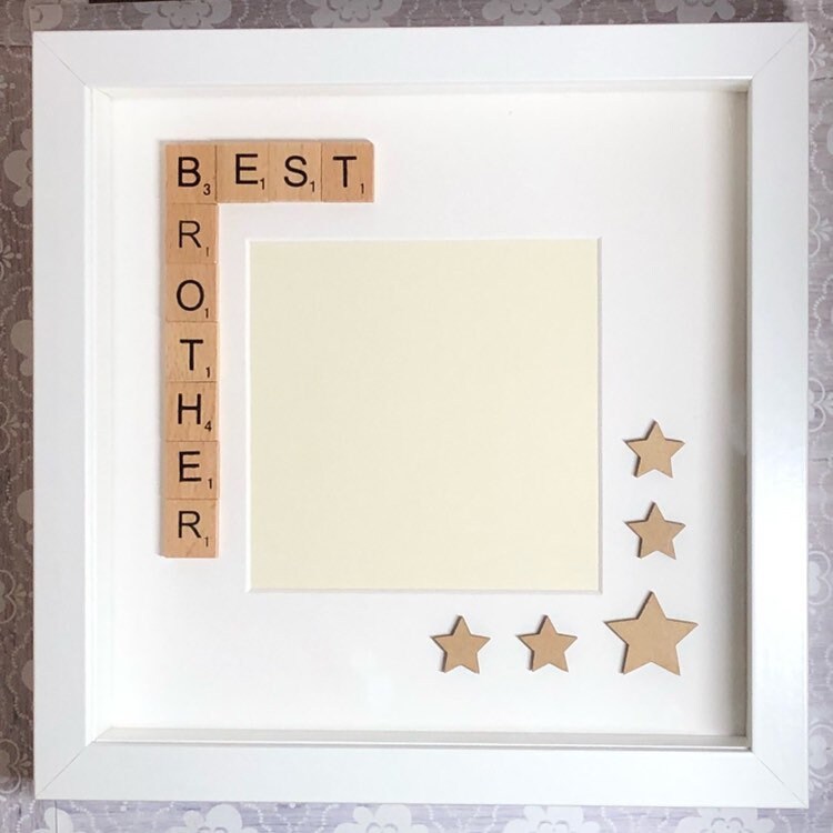 Best Brother Photo Frame Scrabble Art Can Be Personalised | Etsy