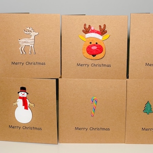 Pack of Mini Christmas Cards - Small Handmade Christmas Cards ...
