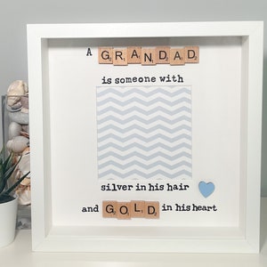 Grandad Photo Frame Fathers Day Scrabble Art Frame Gift for a Loved ...