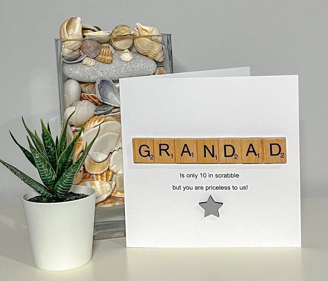 Grandad Grandpa Gramps Granda Grampa Scrabble Cards - Fathers Day Card ...