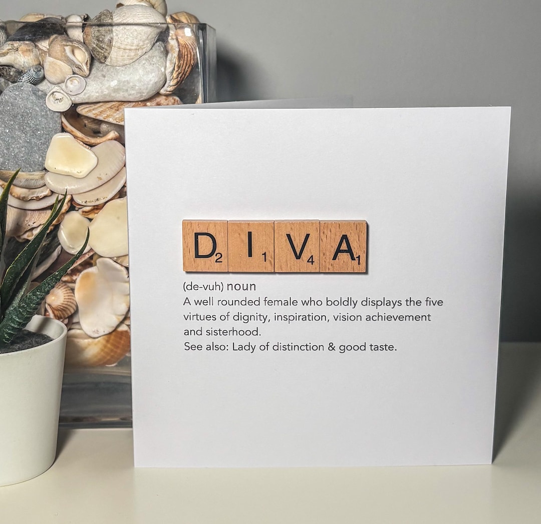 Handmade Definition Card for a Diva - Strong Woman Birthday Card ...