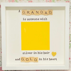 Grandad Photo Frame Fathers Day Scrabble Art Frame Gift for a Loved ...