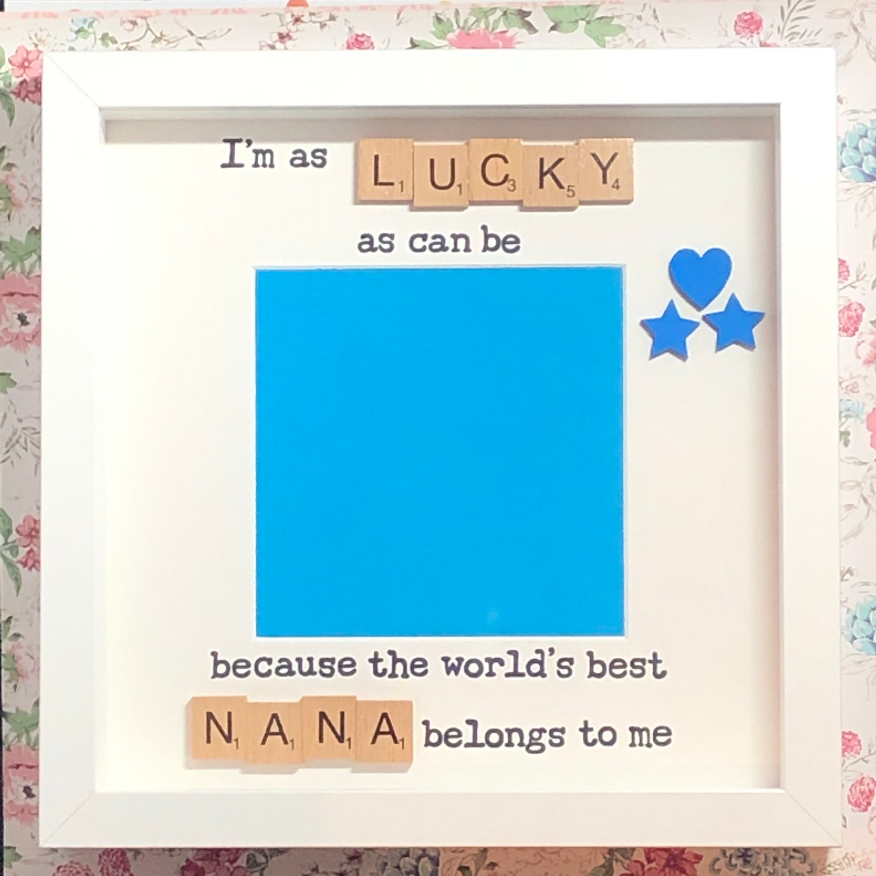 Lucky as Can Be Nana Nanna Nan Scrabble Art Frame Photo Frame ...