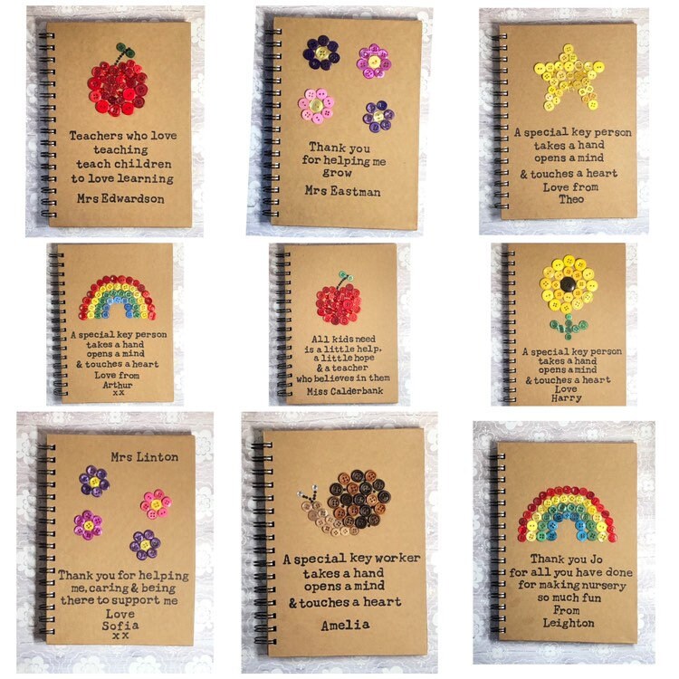 Thank You Notebook Key Worker Teacher Nursery Sports Clubs | Etsy UK
