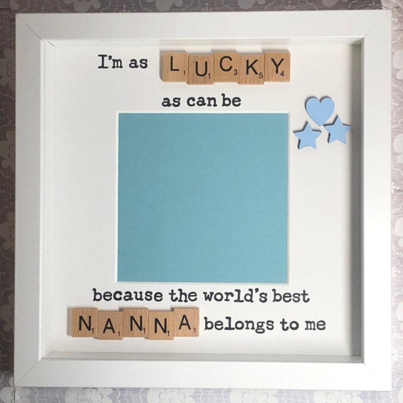 Lucky as Can Be Nana Nanna Nan Scrabble Art Frame Photo Frame - Etsy UK