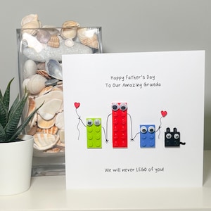 Fathers Day Card - Lego Brick Person People Card - Handmade ...