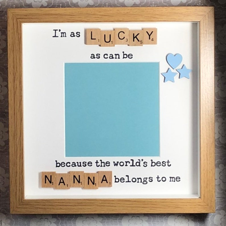 Lucky as Can Be Nana Nanna Nan Scrabble Art Frame Photo Frame | Etsy UK
