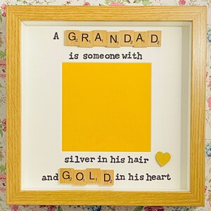 Grandad Photo Frame Fathers Day Scrabble Art Frame Gift for a Loved ...