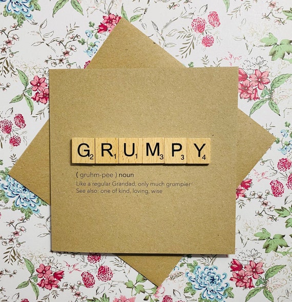 Grumpy Birthday Card Grumpy Grandad Can Be Personalised | Etsy UK