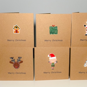 Pack of Mini Christmas Cards Small Handmade Christmas Cards Handmade ...