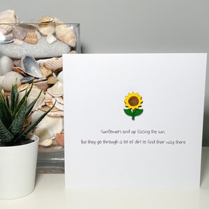 Sunflower Card Motivational Card Inspirational Card Sunflowers Handmade ...