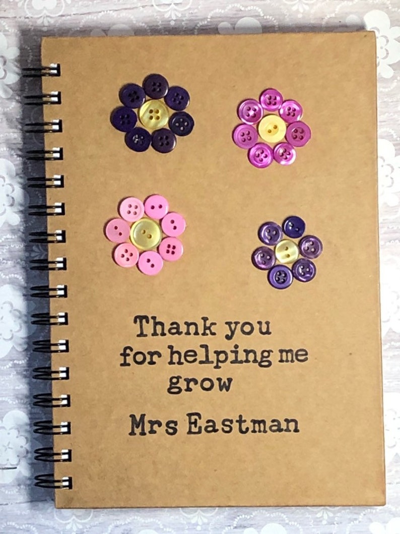 Thank You Notebook Key Worker Teacher Nursery Sports Clubs | Etsy UK