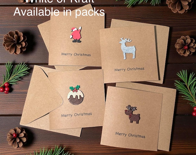 Mini Christmas Cards Set, Holiday Greetings (A7) - Etsy UK