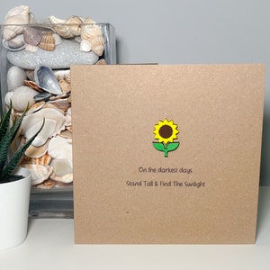 Sunflower Card Motivational Card Inspirational Card Sunflowers Handmade ...