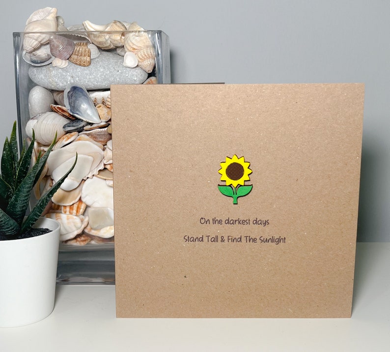 Sunflower Card - Motivational Card - Inspirational Card - Sunflowers ...