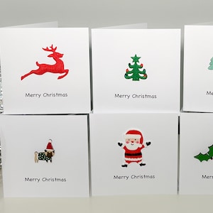 Pack of Mini Christmas Cards Small Handmade Christmas Cards Handmade ...