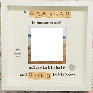 Grandad Photo Frame Fathers Day Scrabble Art Frame Gift for a Loved ...