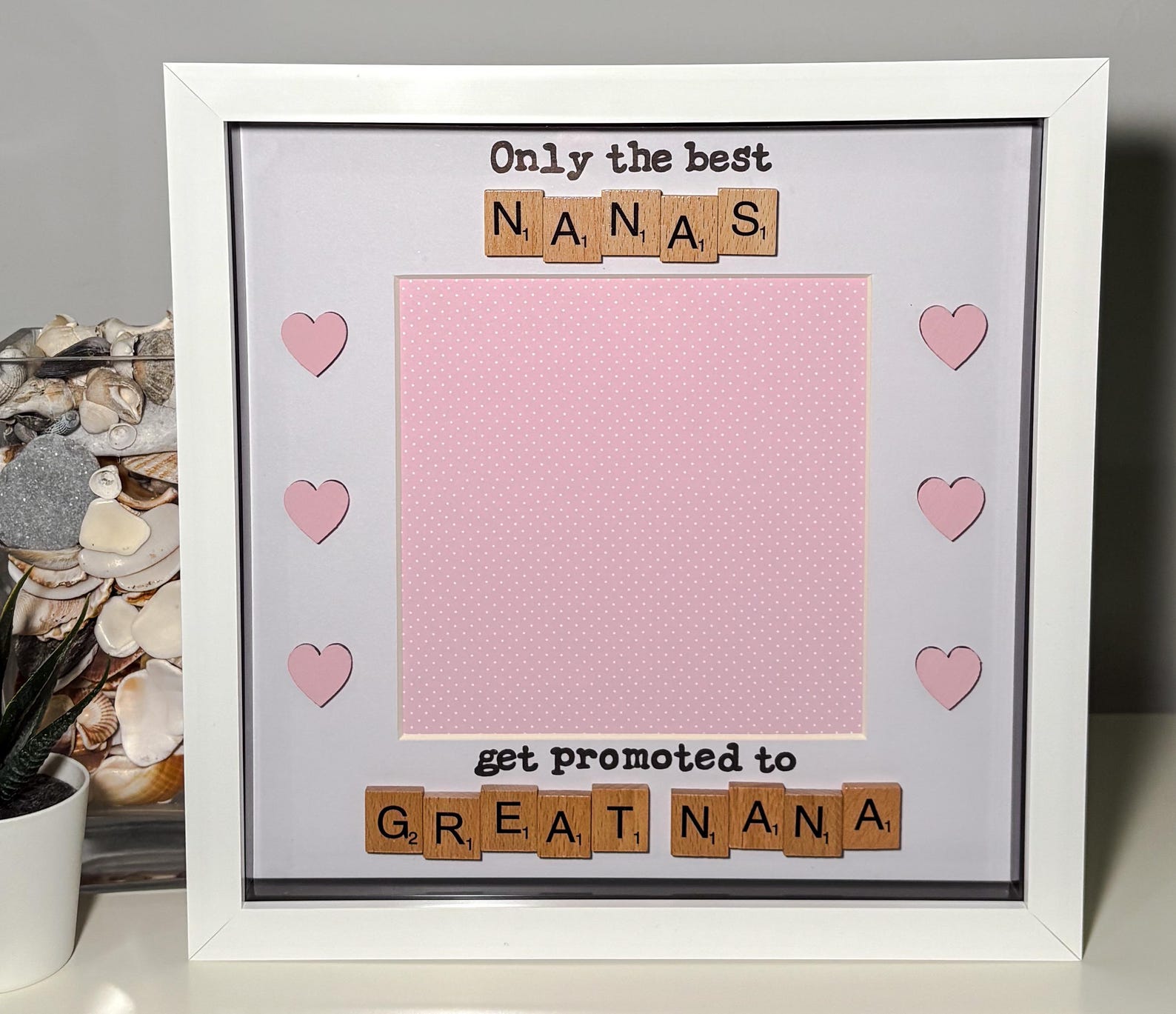 Promoted to Great Nanna Nana - Scrabble Art Photo Frame - Etsy UK