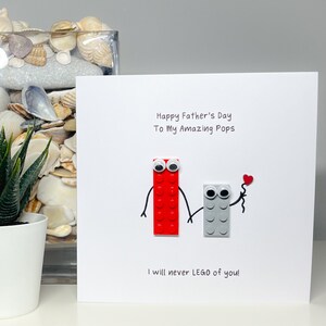 Fathers Day Card Lego Brick Person People Card Handmade Personalised ...