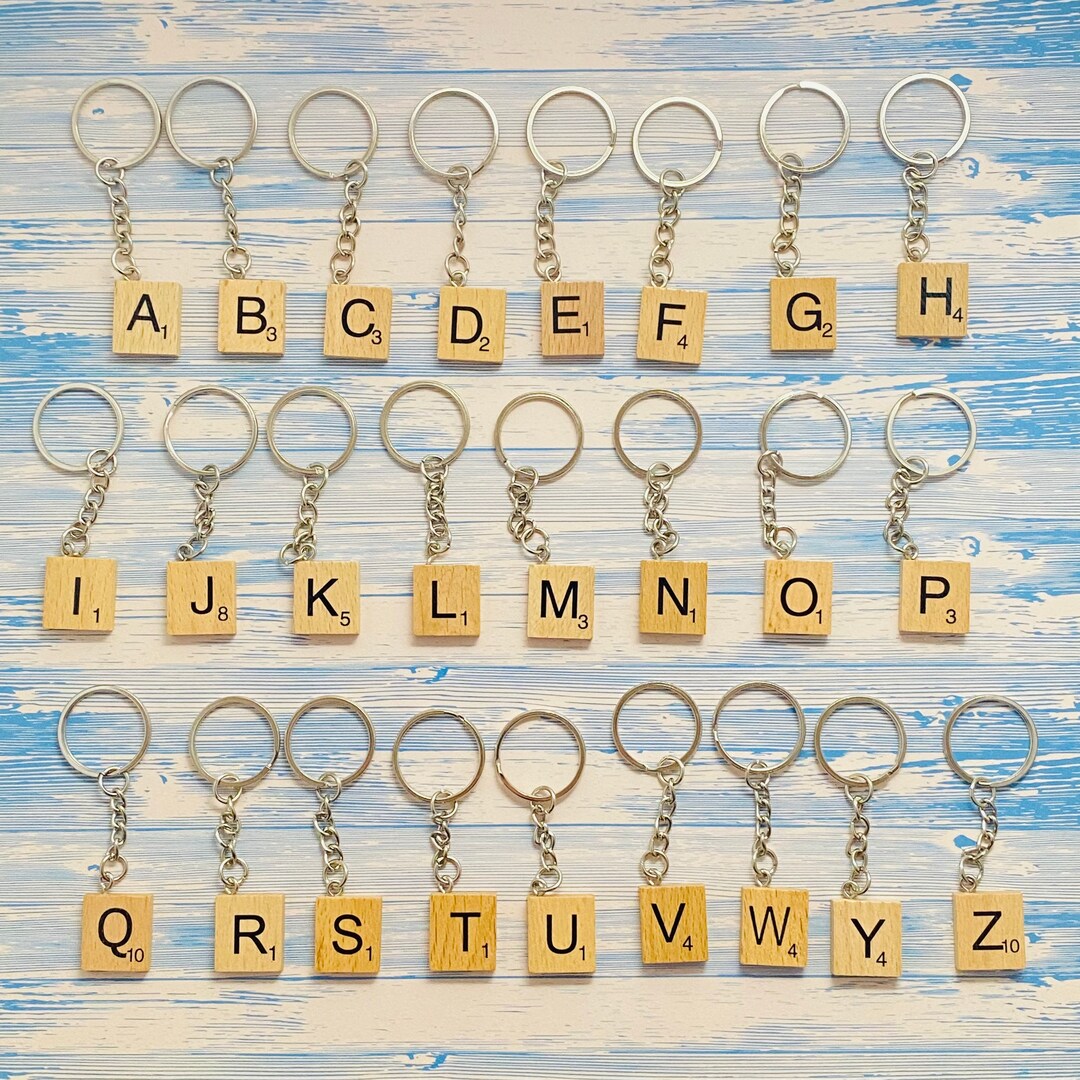 Stocking Filler Scrabble Letter Keyrings - Initial Keyrings - Labelling ...
