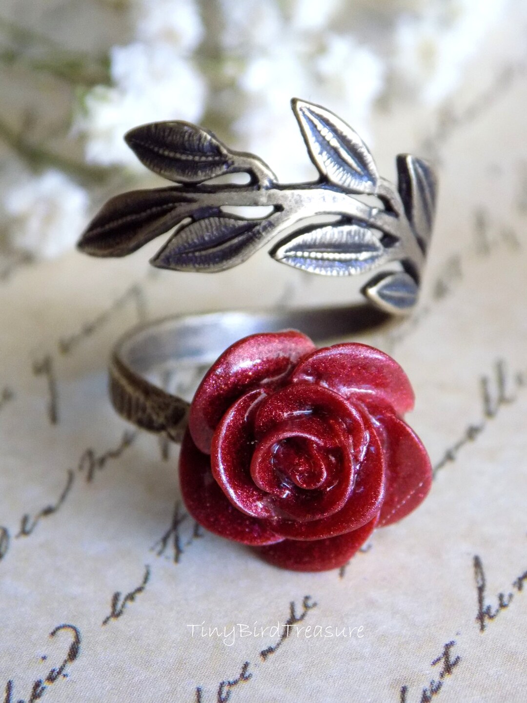 Enchanted Rose Ring Beauty and the Beast Belle Tyrell - Etsy