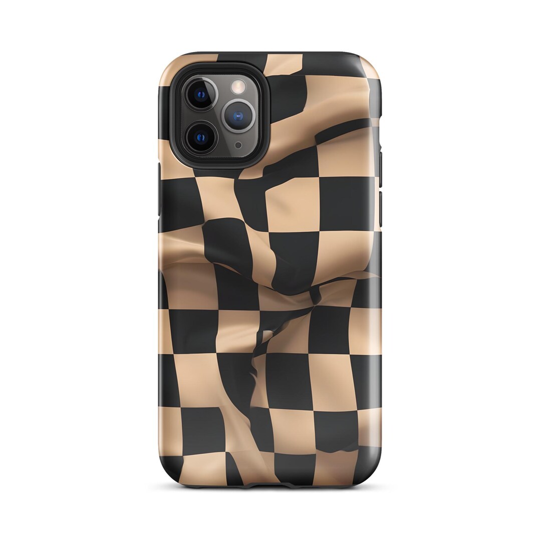 Checkered Pattern With Black Brown and Beige Winkle Tough Case for ...