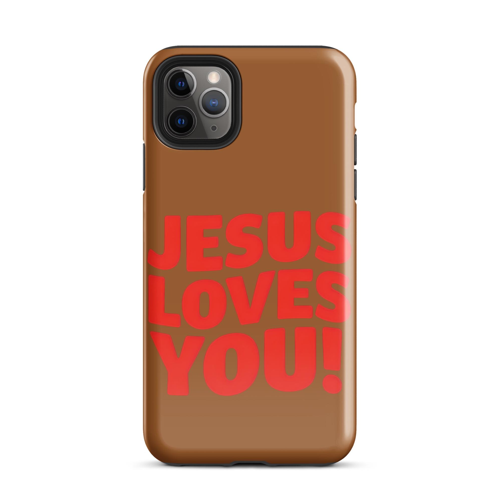 Bold Illustration of Jesus Loves You Phone Case Tough Case for Iphone ...