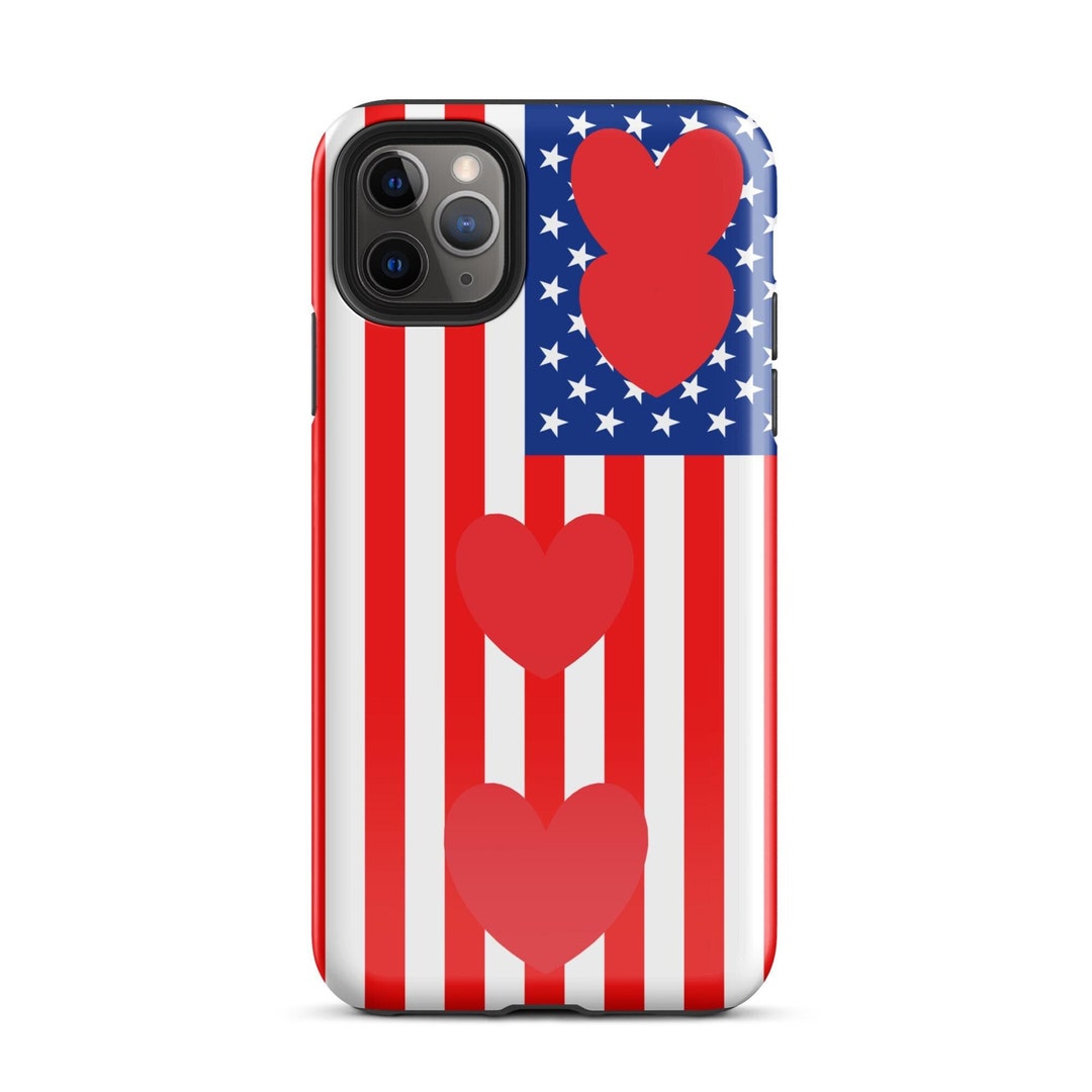 United States Flag Heart ,USA Flag ,united States Tough Phone Case ,USA ...