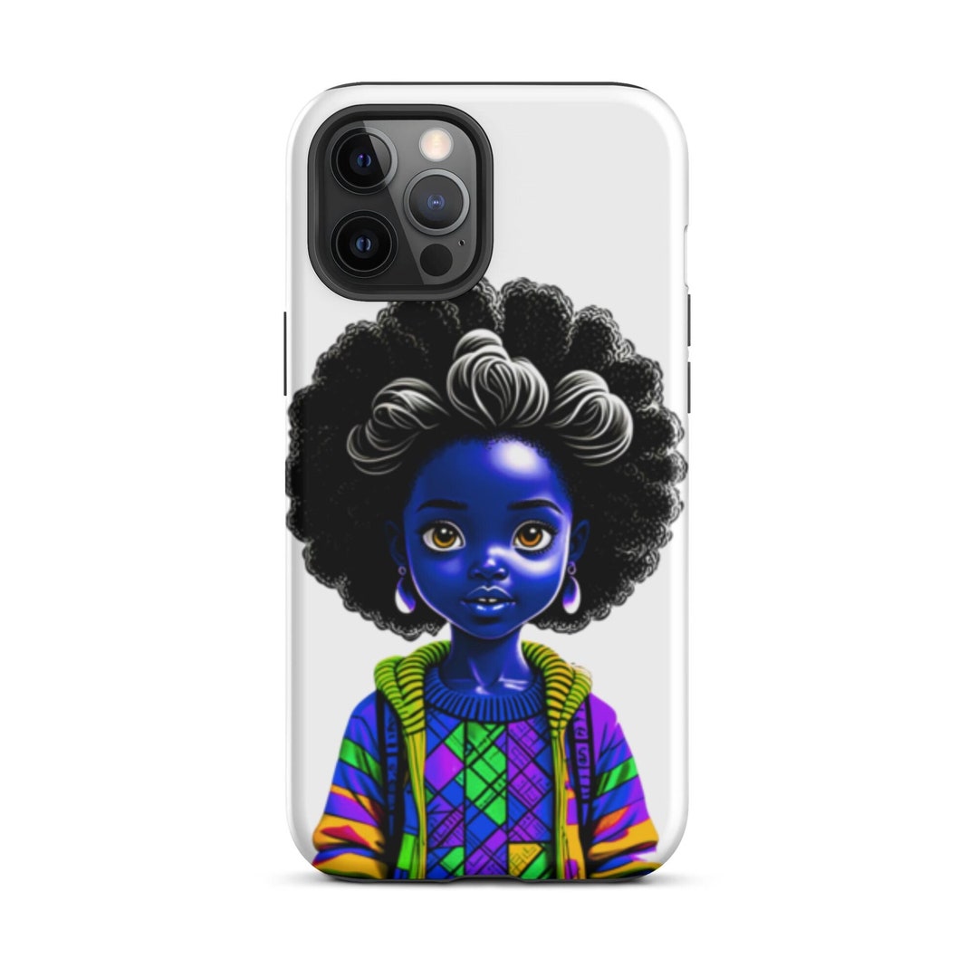 Pretty Blue Girl Colorful Tough Case iPhone Case,african Phone Case ...