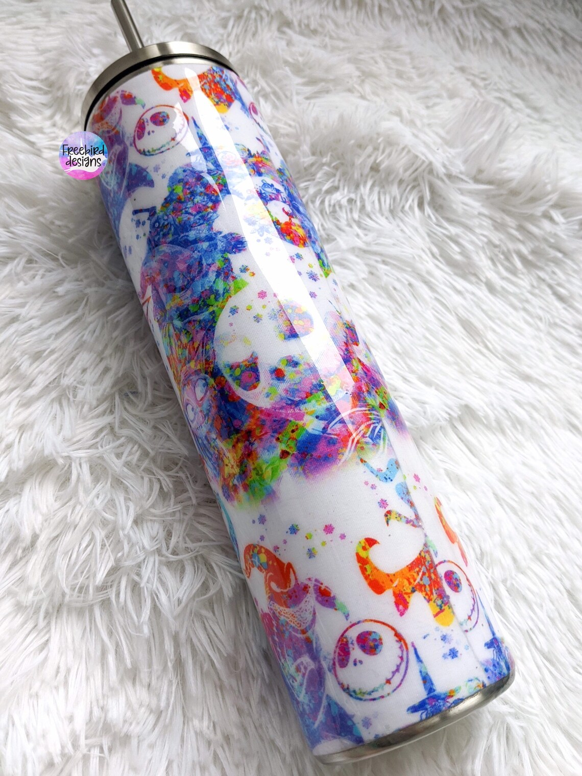 Tim Burton Tumbler Cups For Kids Boys Custom Tumbler Fabric | Etsy