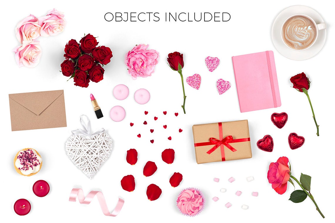 Valentines Scene Creator Movable Mockup Valentines Card Mock | Etsy