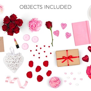 Valentines Scene Creator, Movable Mockup, Valentines Card Mock Ups ...