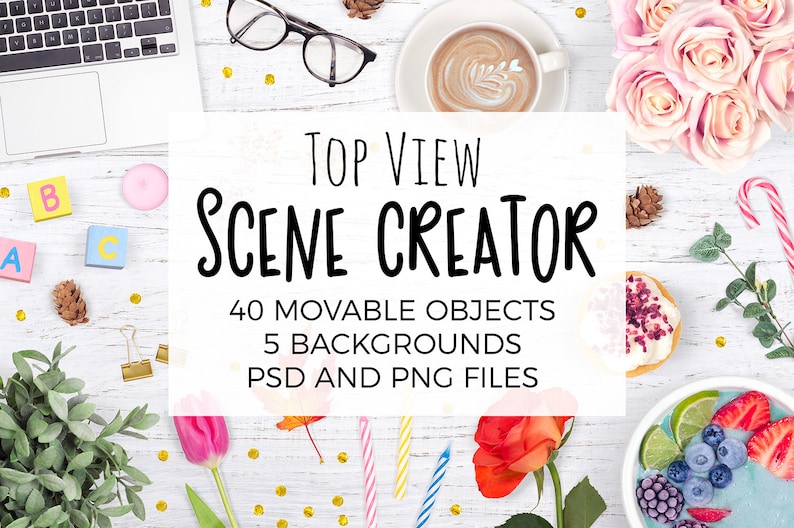 Styled Scene Creator, Movable Objects, Mockup Generator (PSD, PNG) - Etsy