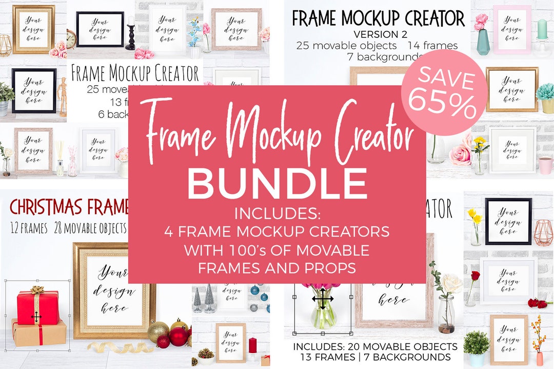 Frame Mockup Creator Bundle, Movable Scene (PSD) - Etsy