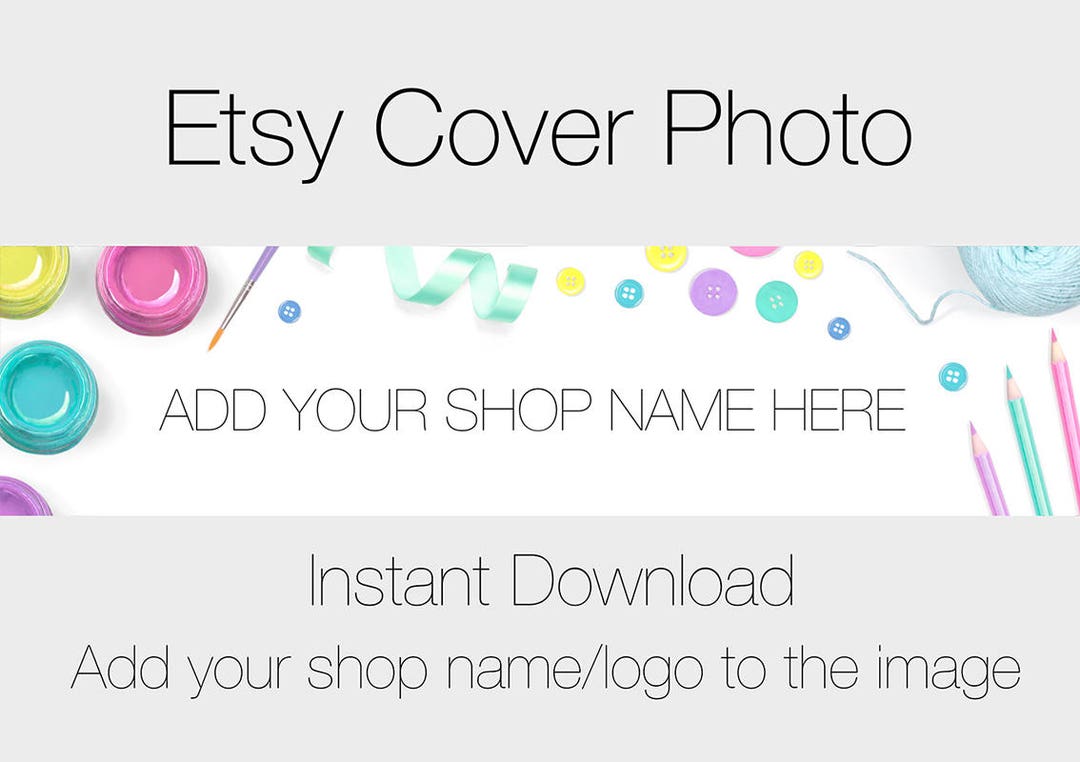 Crafty Etsy Cover Photo, Pre Made Cover Image, Etsy Banner Design With ...