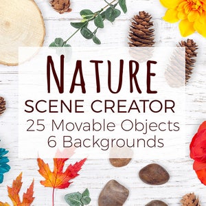 Nature Scene Creator, Movable Scene With Natural Props, Card Mockup ...
