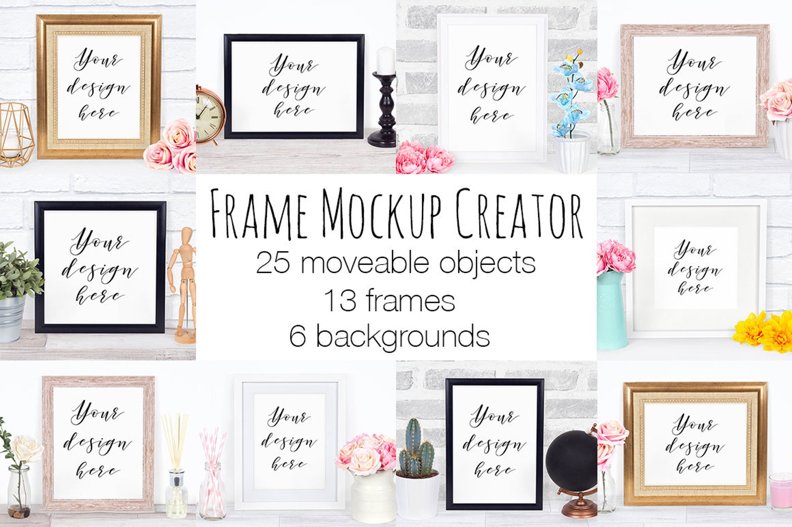 Frame Mockup Creator, Moveable Object Scene (PSD File) - Etsy