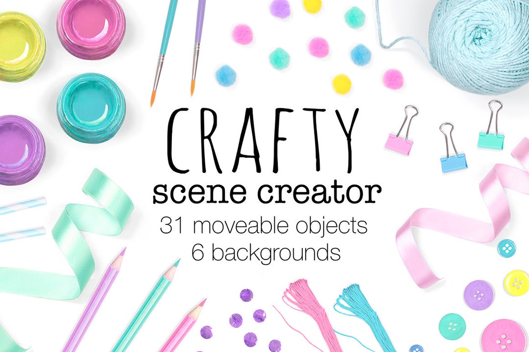 Crafty Scene Creator, Moveable Mockup, Arts and Crafts Props, Flay Lay ...