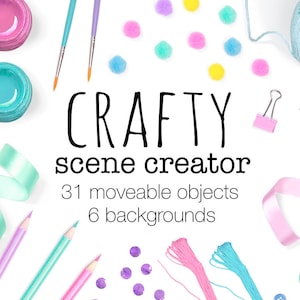 Crafty Scene Creator, Moveable Mockup, Arts and Crafts Props, Flay Lay ...