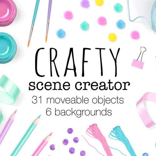 Crafty Scene Creator Moveable Mockup Arts and Crafts Props - Etsy UK
