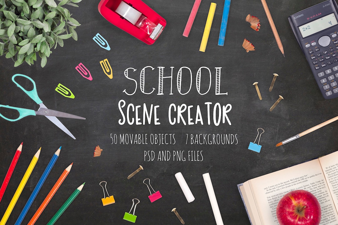 Back to School Scene Creator, Teacher Mockups (digital Download) - Etsy
