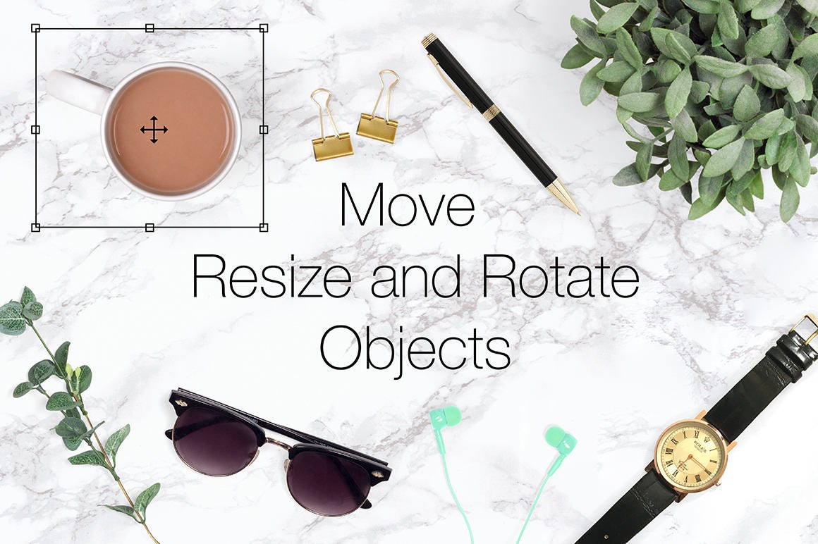 Desk Scene Creator Top View Moveable Mockup Card Mock Up - Etsy