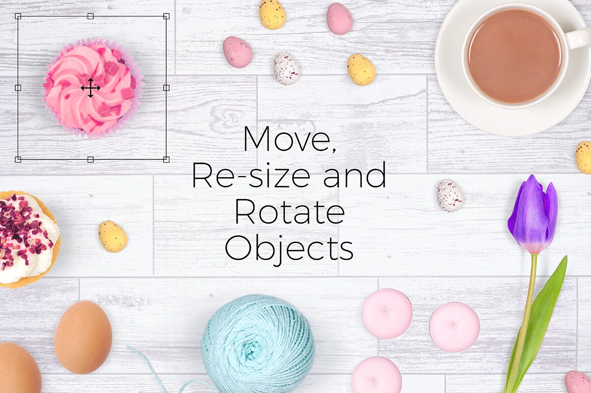 Easter Spring Scene Creator, Mockup Photography (PSD, PNG, JPEG) - Etsy