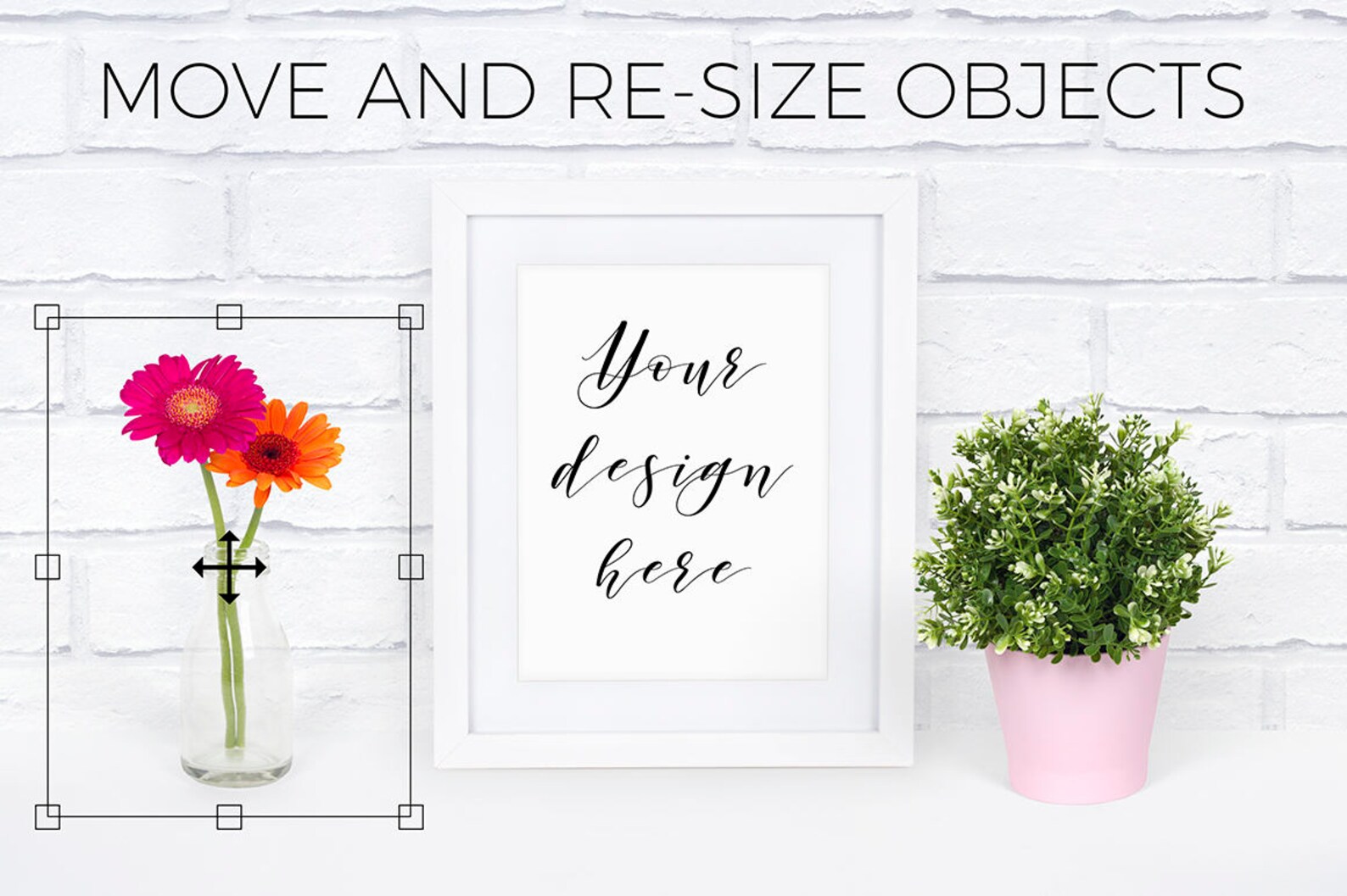 Frame Mockup Scene Creator Movable Frame Mock Ups Photoshop | Etsy