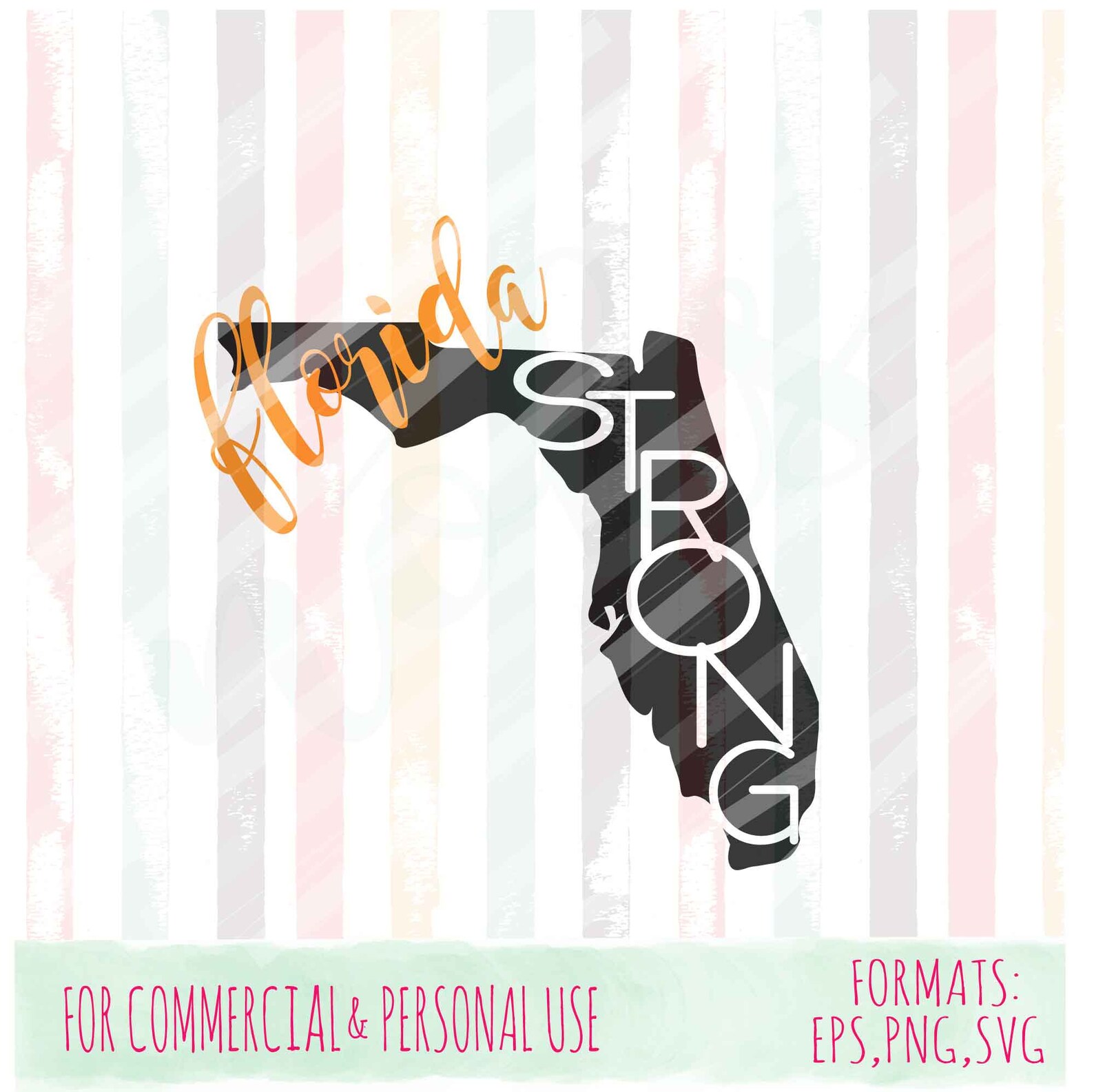 Florida Strong ,tee Shirt Cut Files, State Svgs , Cricut Files ...