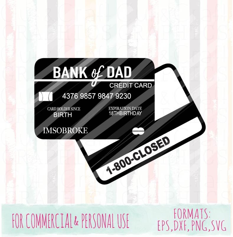 Bank of Dad Svg, Dad Svgs, Fathers Day |commercial and Personal Use|svg ...