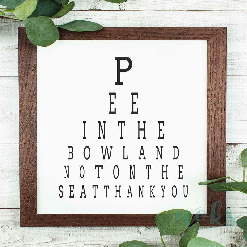 Pee in the Bowl Sign - Etsy
