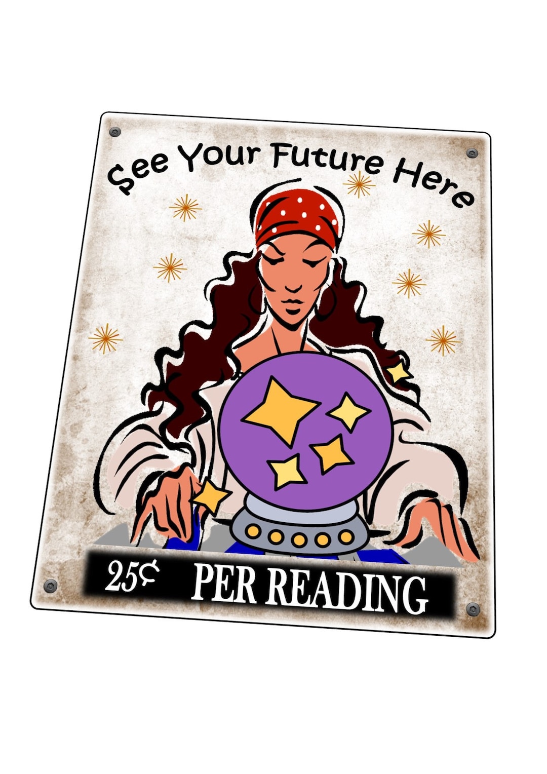 Fortune Teller Vintage Carnival Sign Fairground Carnival Fortune Teller ...